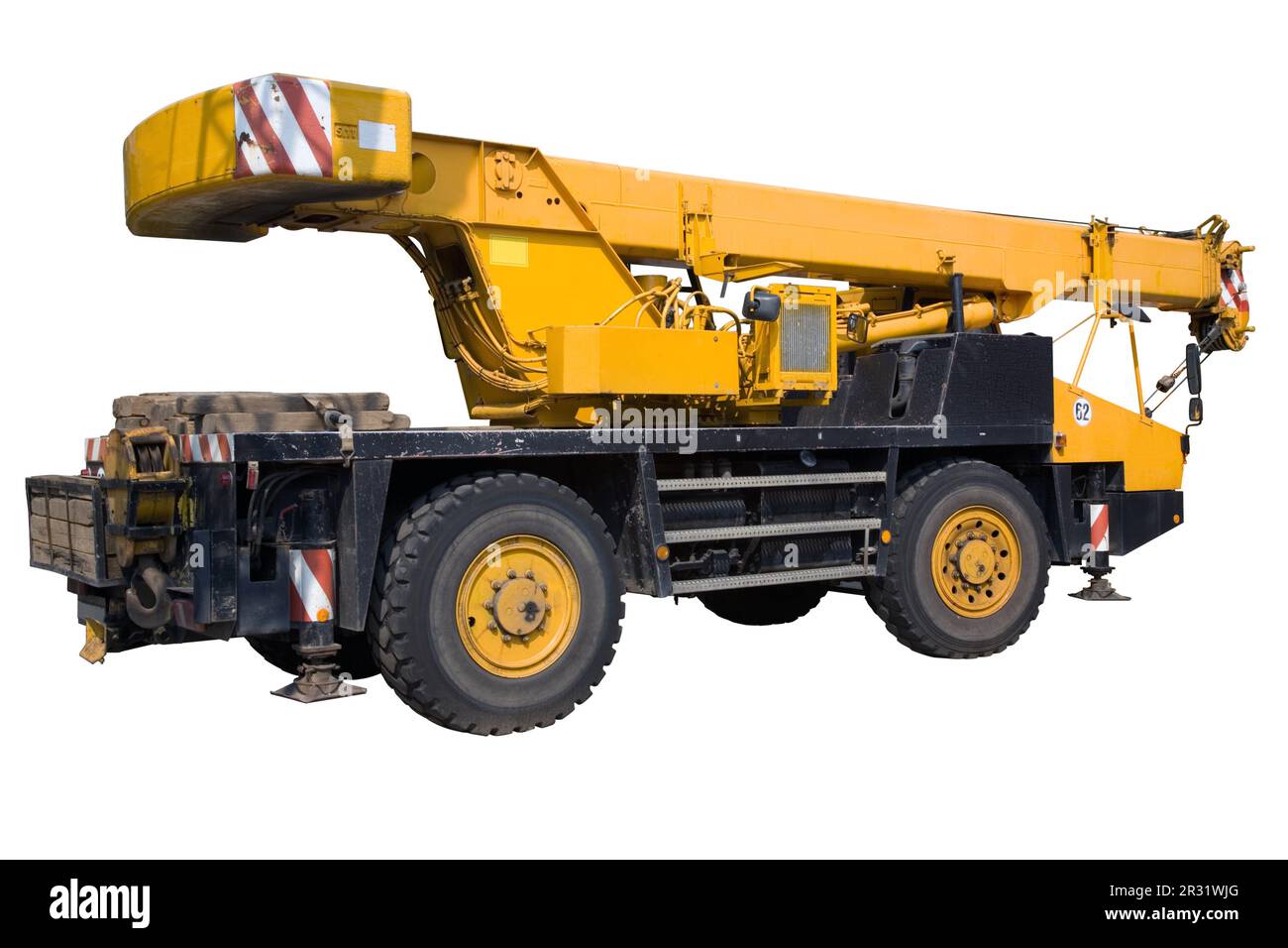 White hydraulic mobile crane hi-res stock photography and images - Alamy