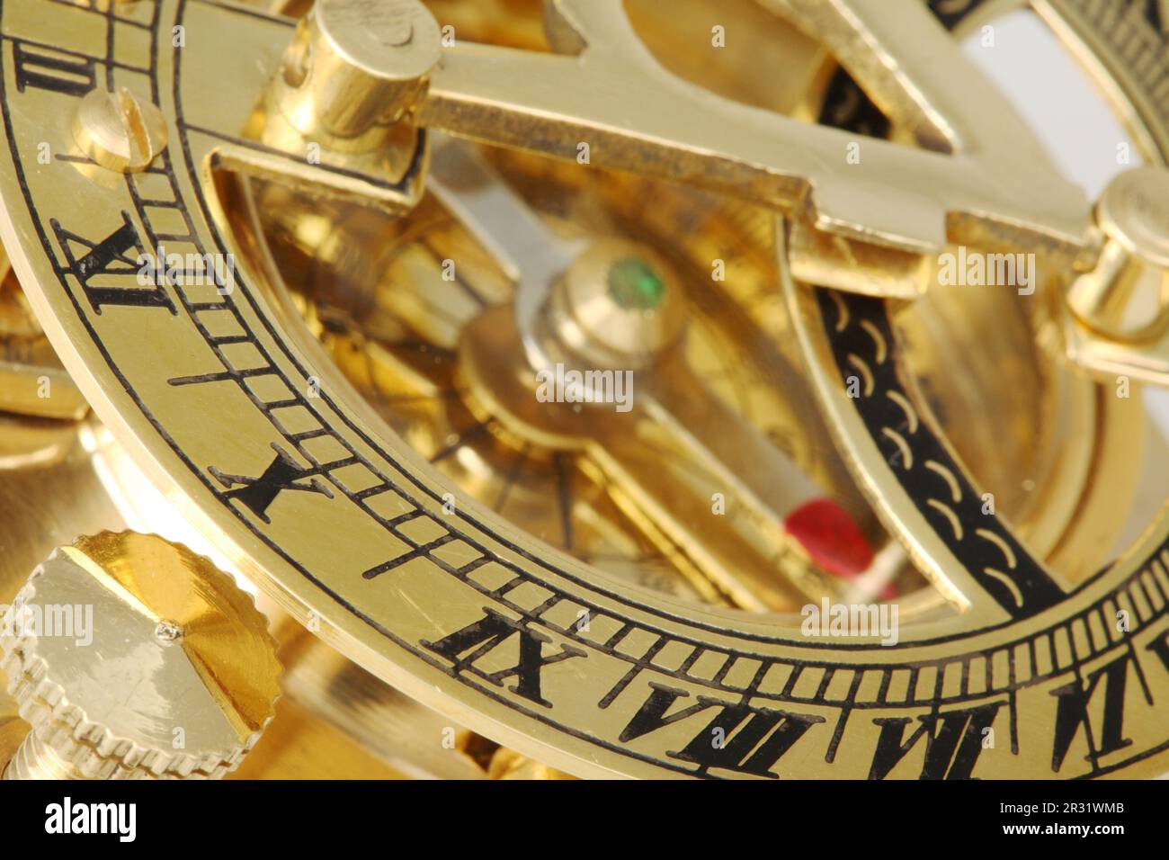 Compass with sundial Stock Photo - Alamy