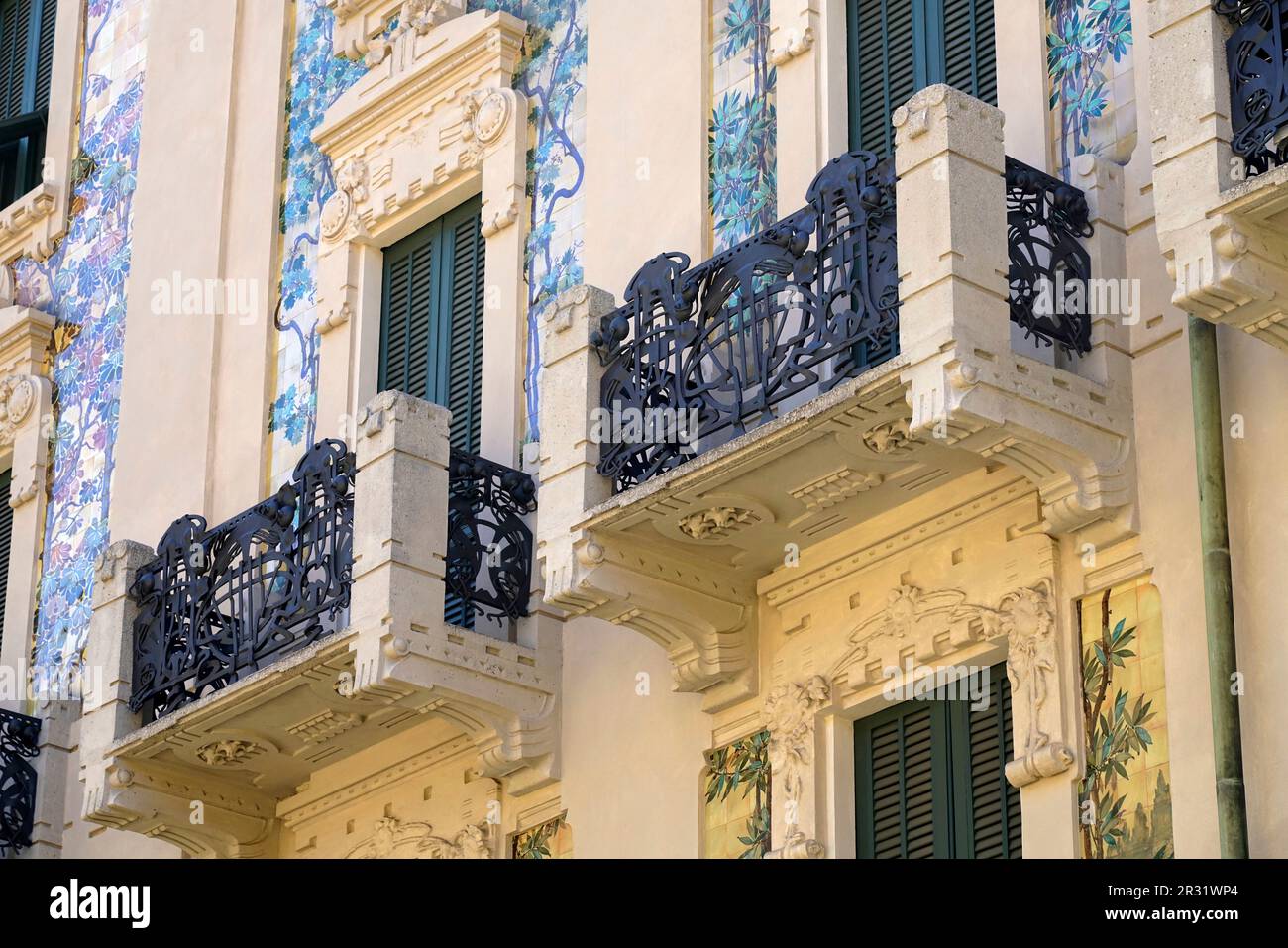Italian Liberty architecture in Milan, Casa Galimberti building, Via ...