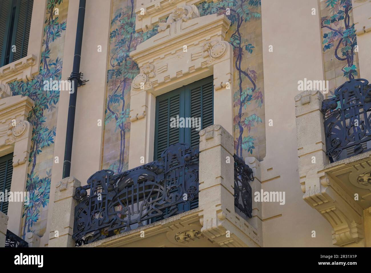 Italian Liberty architecture in Milan, Casa Galimberti building, Via ...