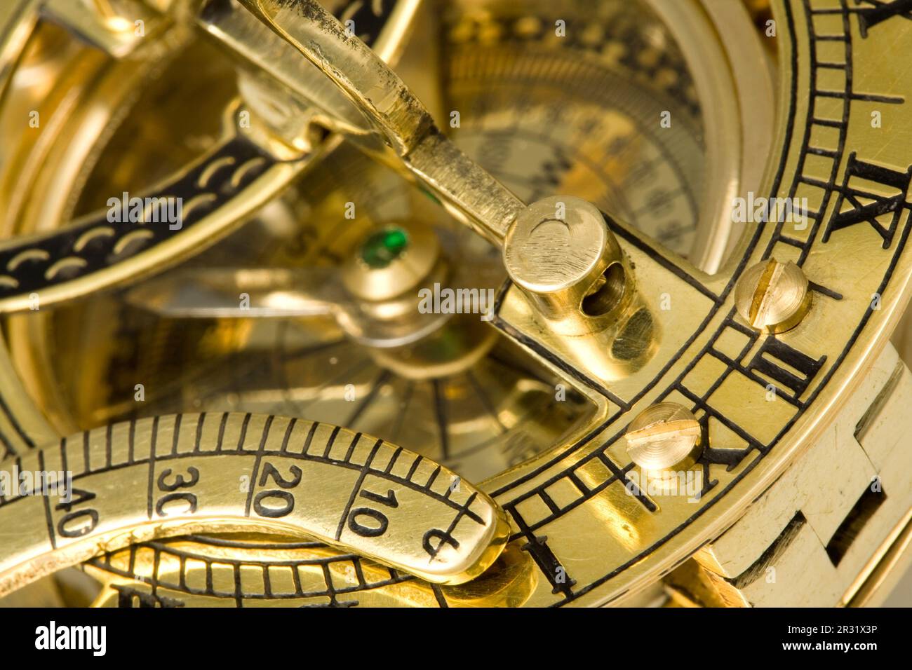 Compass with sundial Stock Photo - Alamy