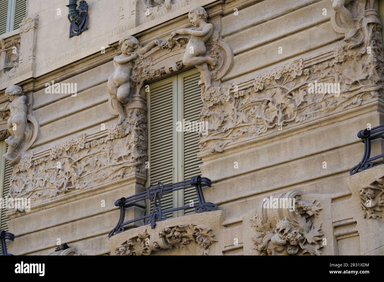 Italian Liberty architecture in Milan, Casa Guazzoni building, Via ...