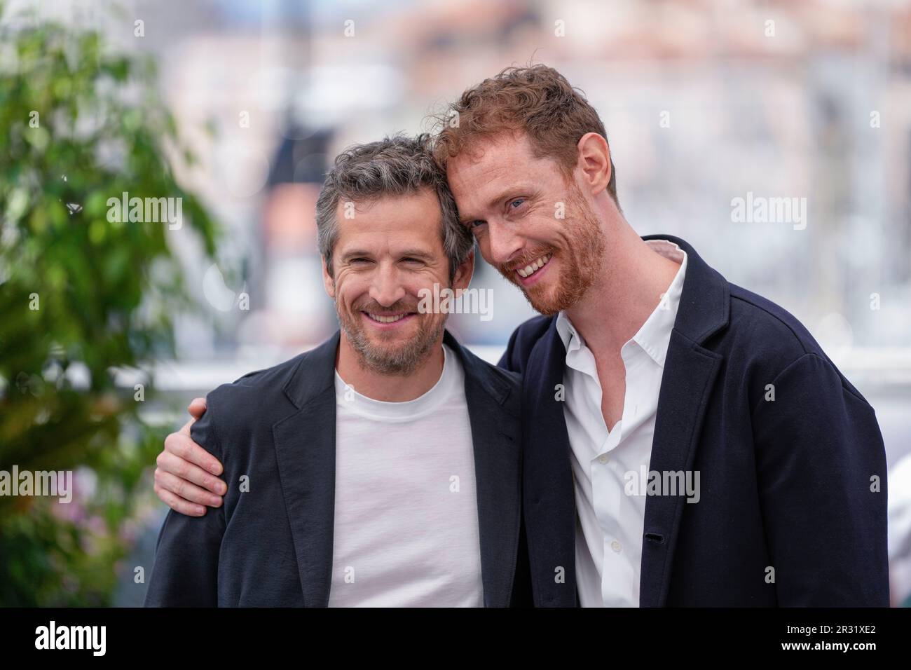 Guillaume Canet, left, and director Just Philippot pose for ...