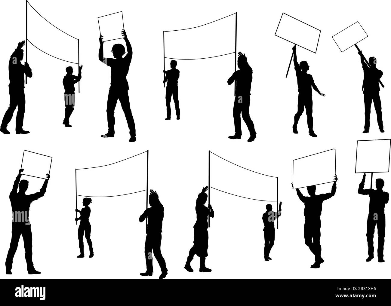 Protestors picket Stock Vector Images - Alamy