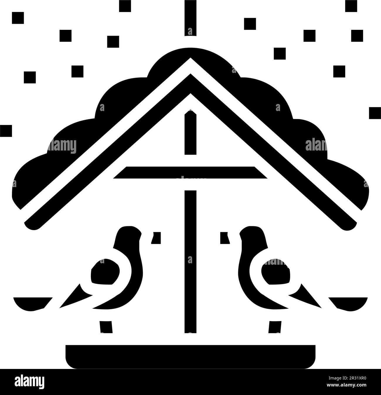 Bird feeding sign Black and White Stock Photos & Images - Alamy