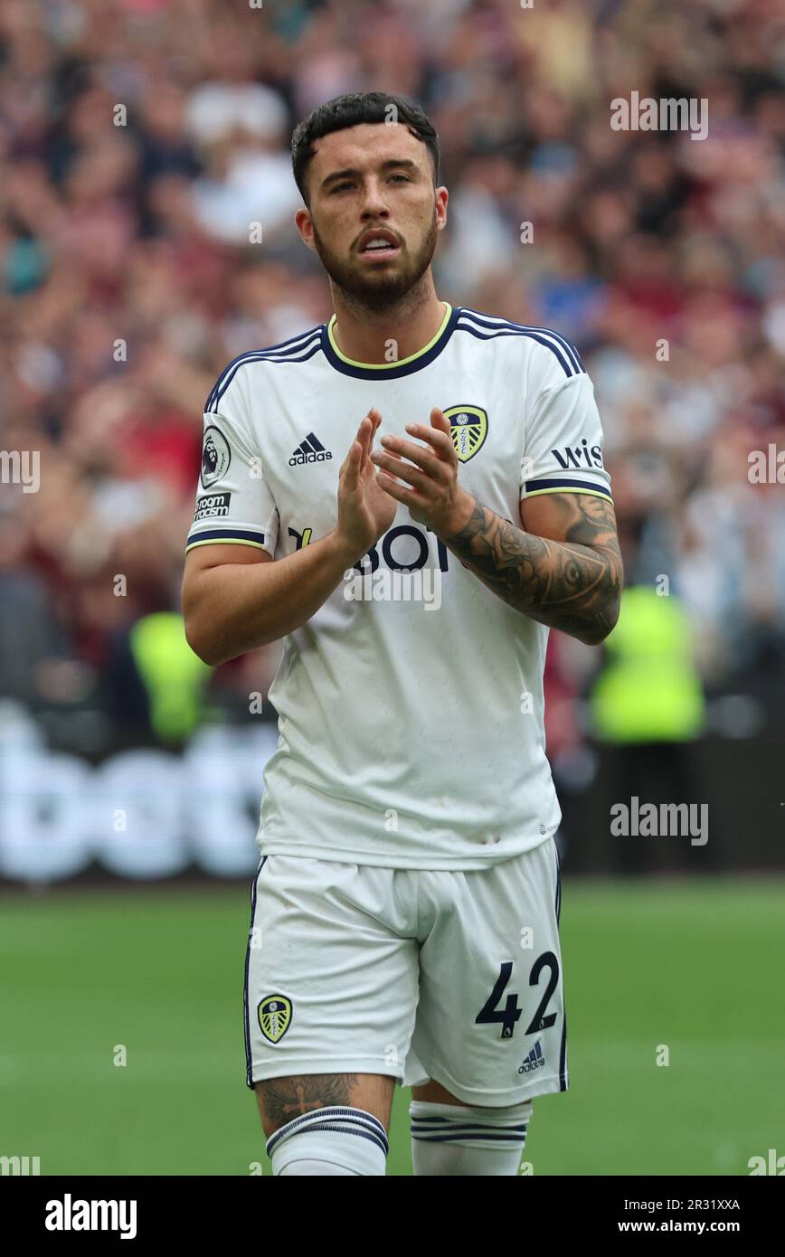 Sam Greenwood of Leeds United clap the Fans after English Premier ...