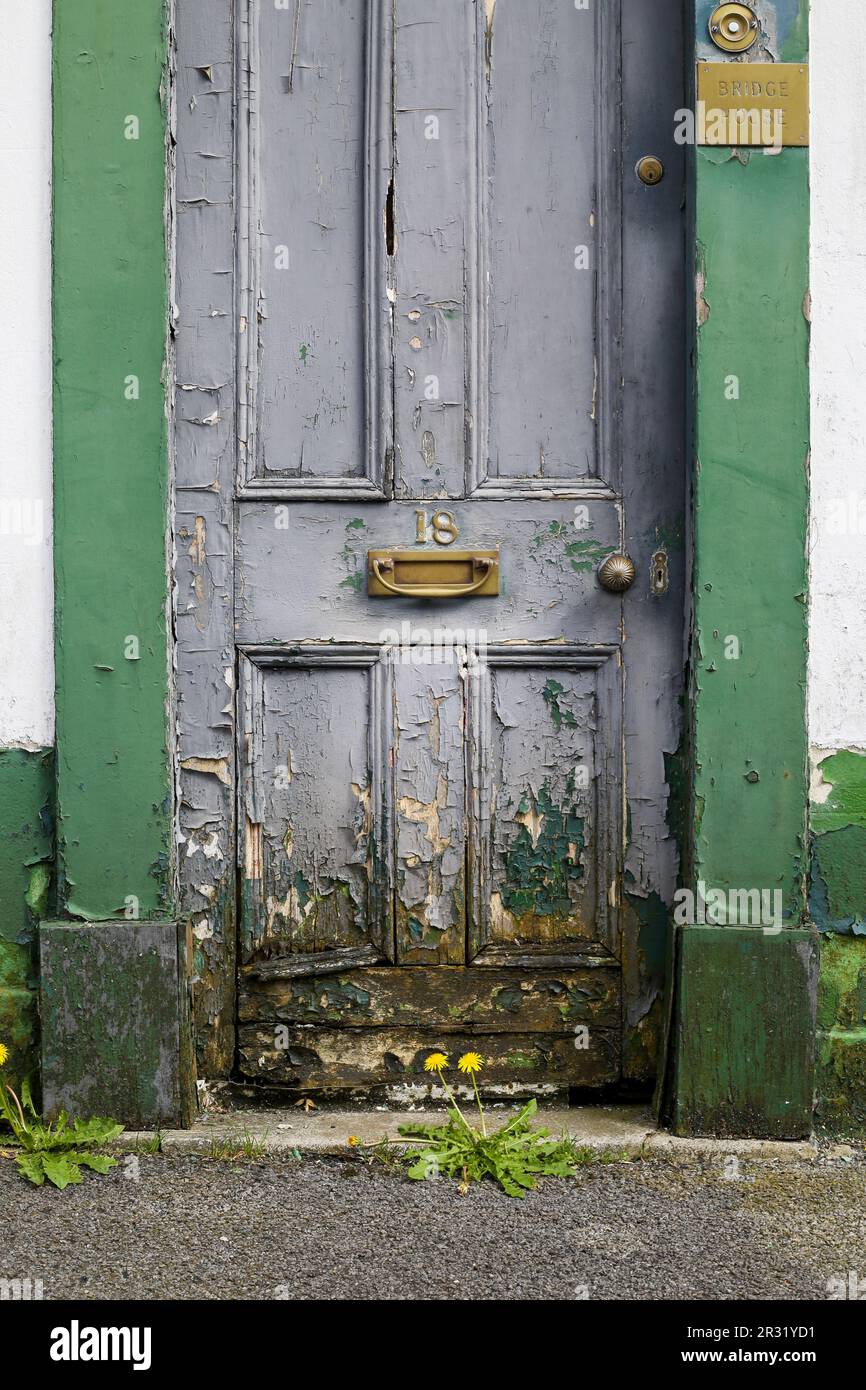 Rotting front door and door frame to a Victorian House in Salisbury UK ...