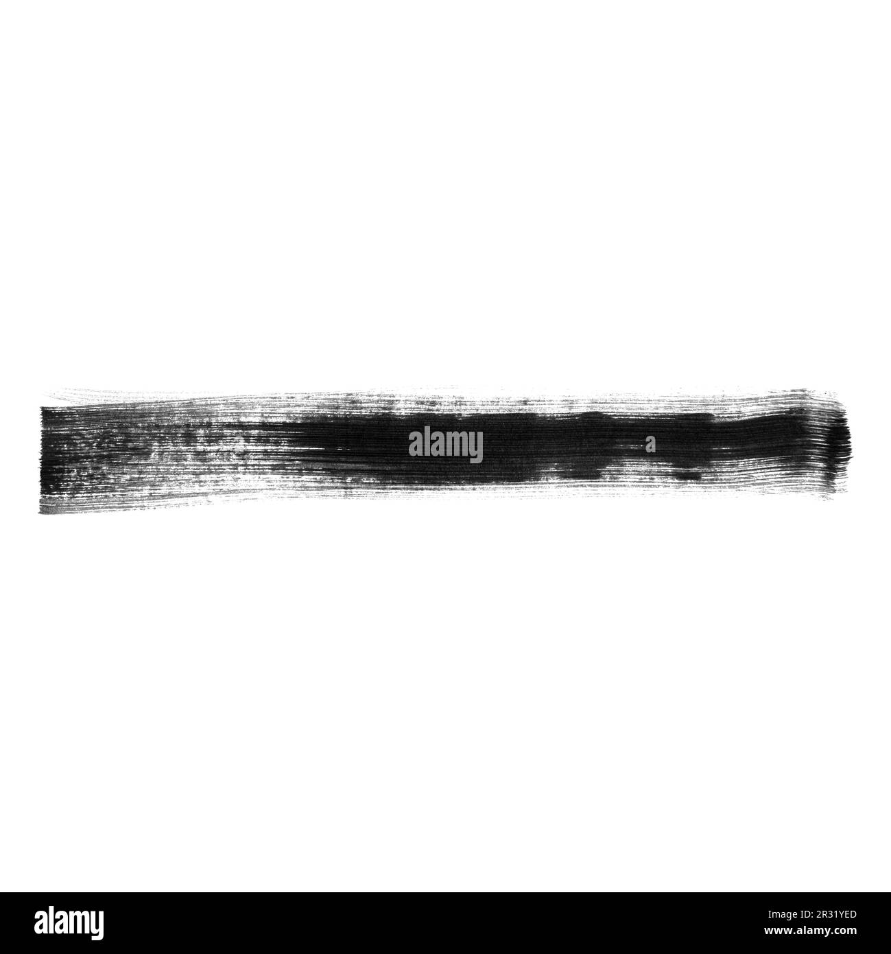 Black brush stroke isolated on a white background. Stock design element ...