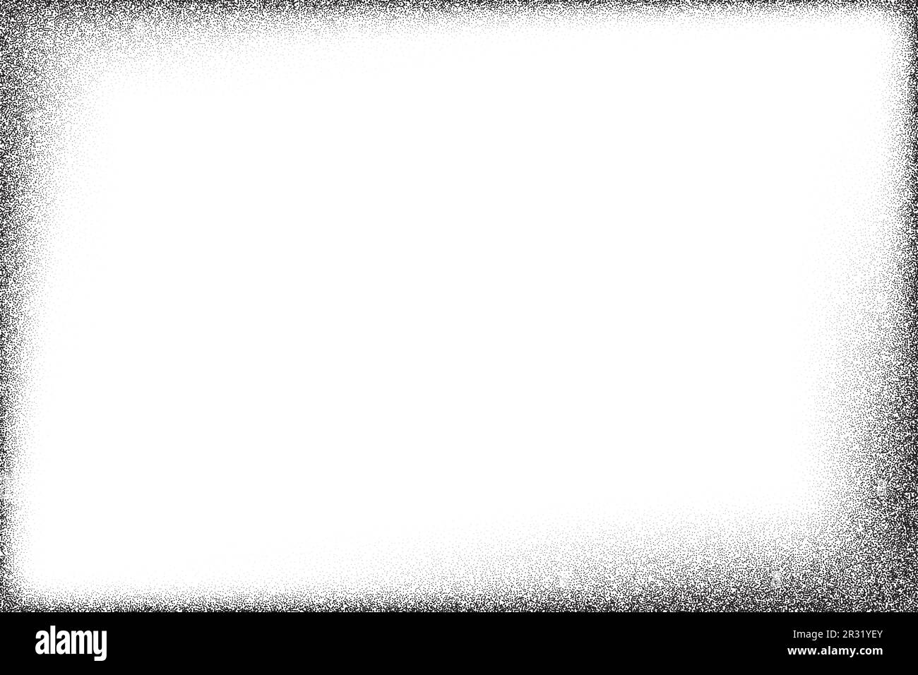 Grunge dotted gradient frame. Noisy border with sand texture. Fade stipple background. Abstract ...