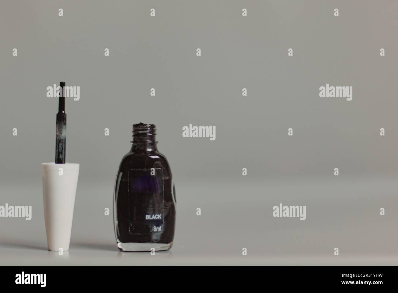 Black Nail Polish background Stock Photo - Alamy