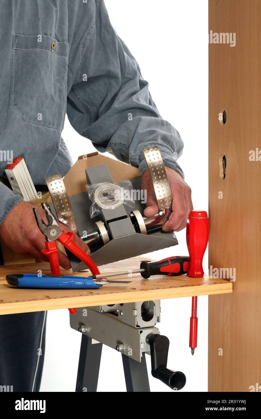 Door handle assembly Stock Photo - Alamy