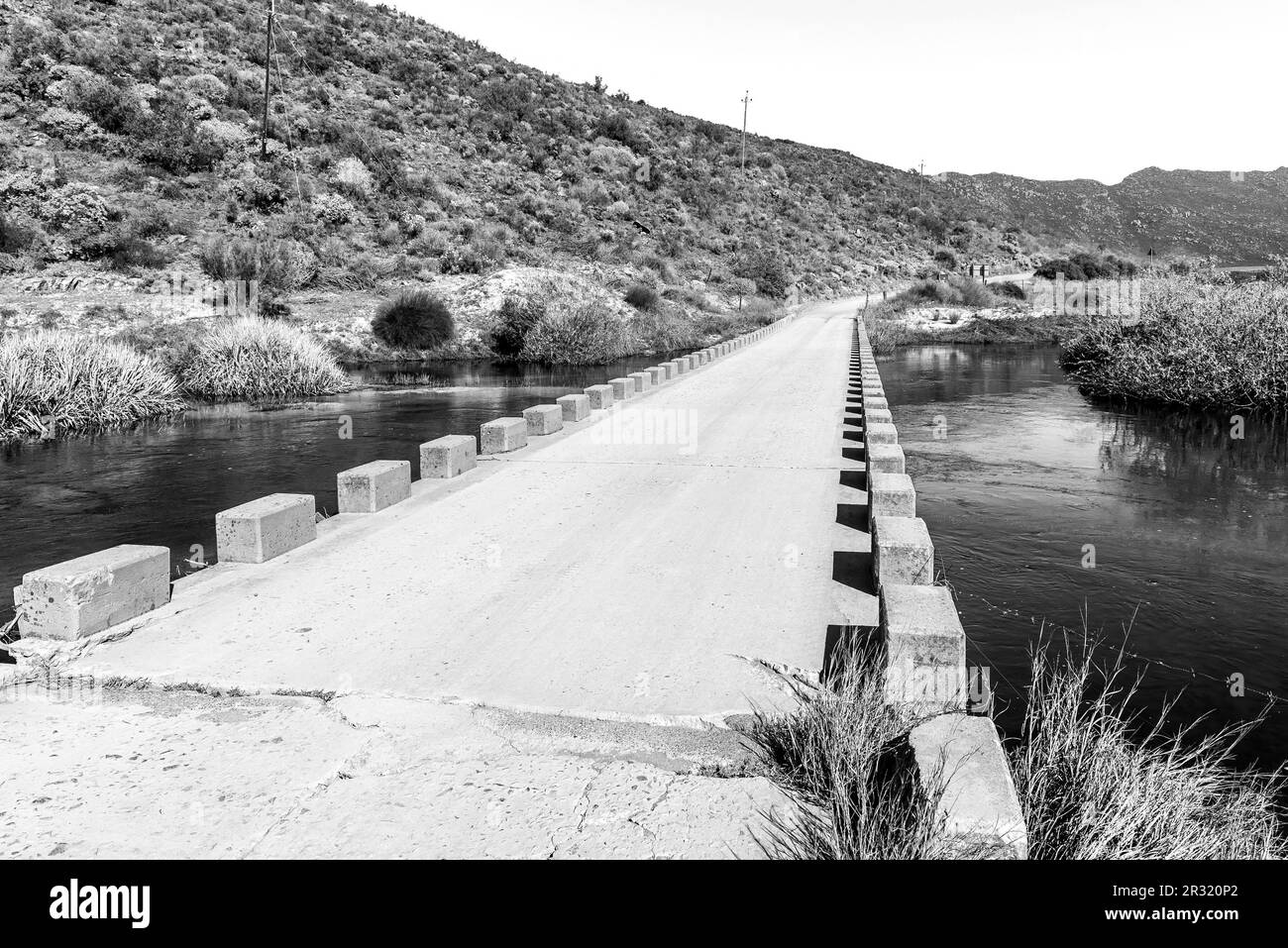 Low water bridge over the Olifants River near Algeria in the Western ...