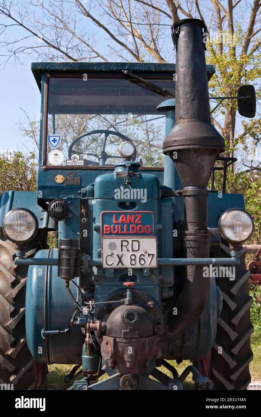 Front view of tractor Stock Photo - Alamy