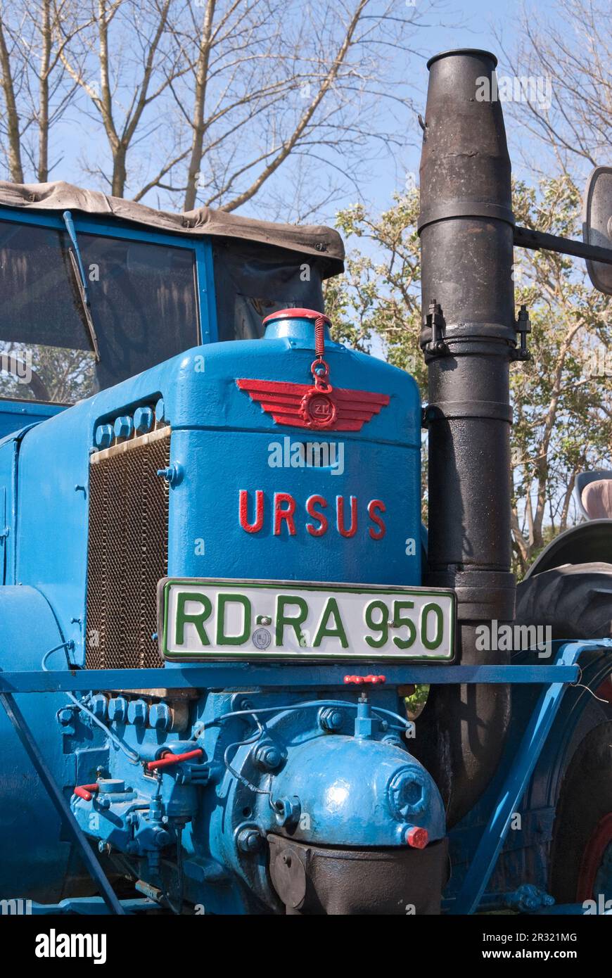Front view of tractor Stock Photo - Alamy