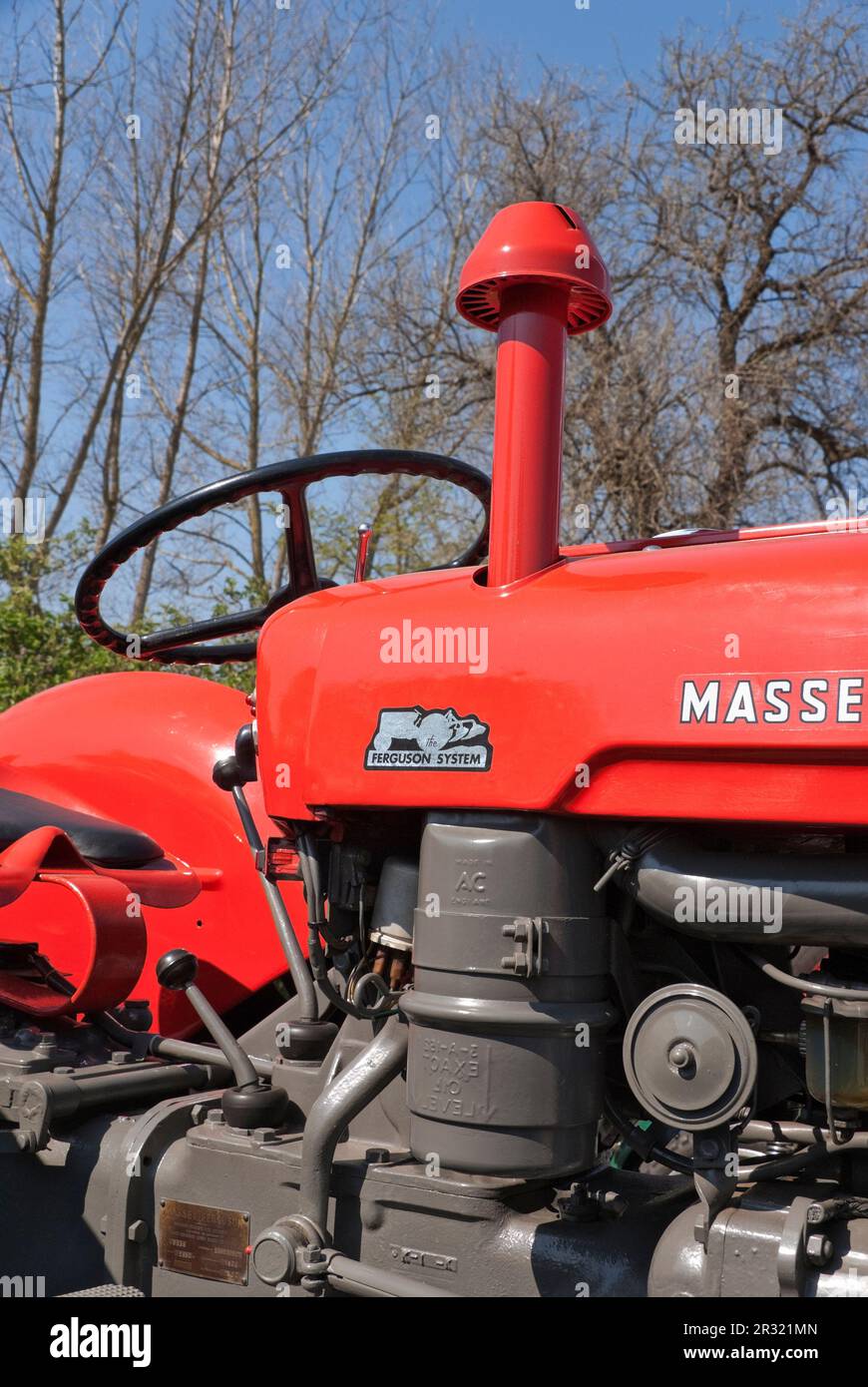 Side view of tractor Stock Photo - Alamy
