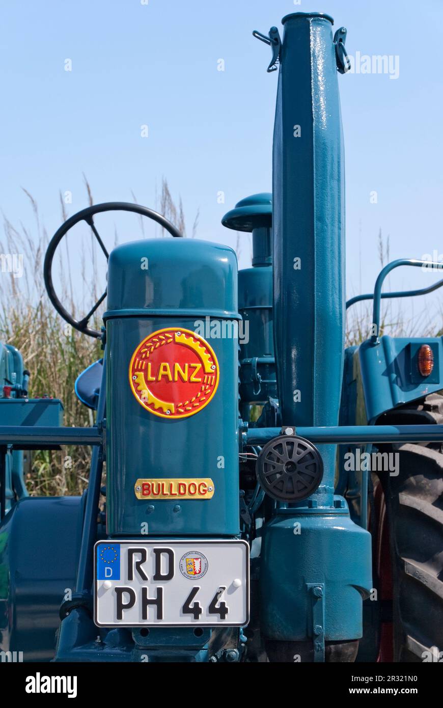 Front view of tractor Stock Photo - Alamy