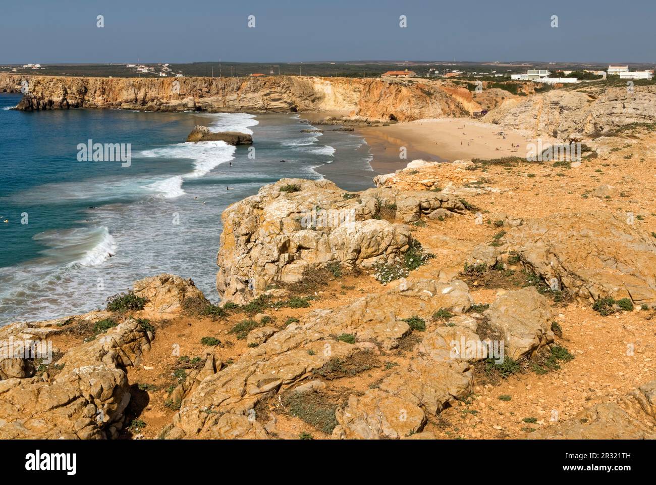 Beach section Tonel Beach in Sagres Stock Photo - Alamy