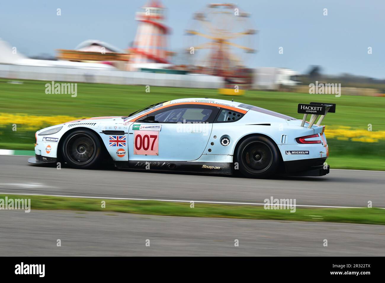 Aston Martin DBR9 007, Aston Martin DBR9, GT1 Demonstration, on track a ...
