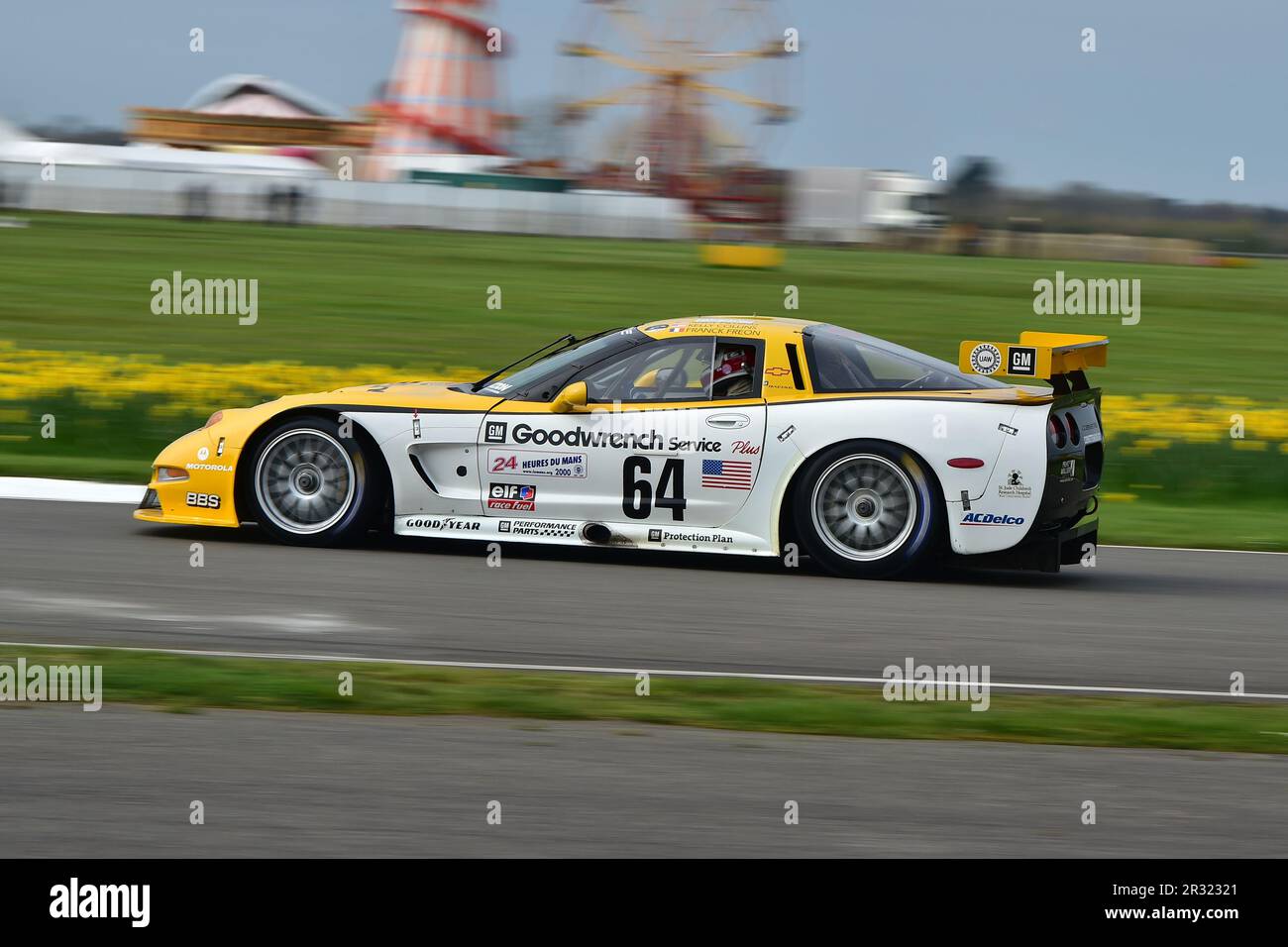 Olivier Galant, Chevrolet Corvette C5R, GT1 Demonstration, on track a ...
