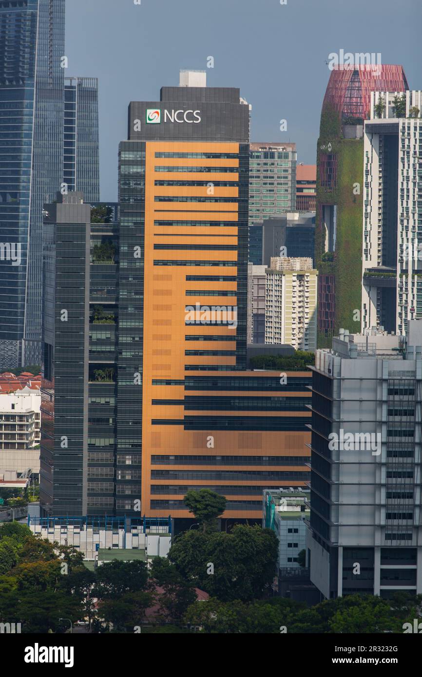 Architecture civic design of National Cancer Centre Singapore. A ...