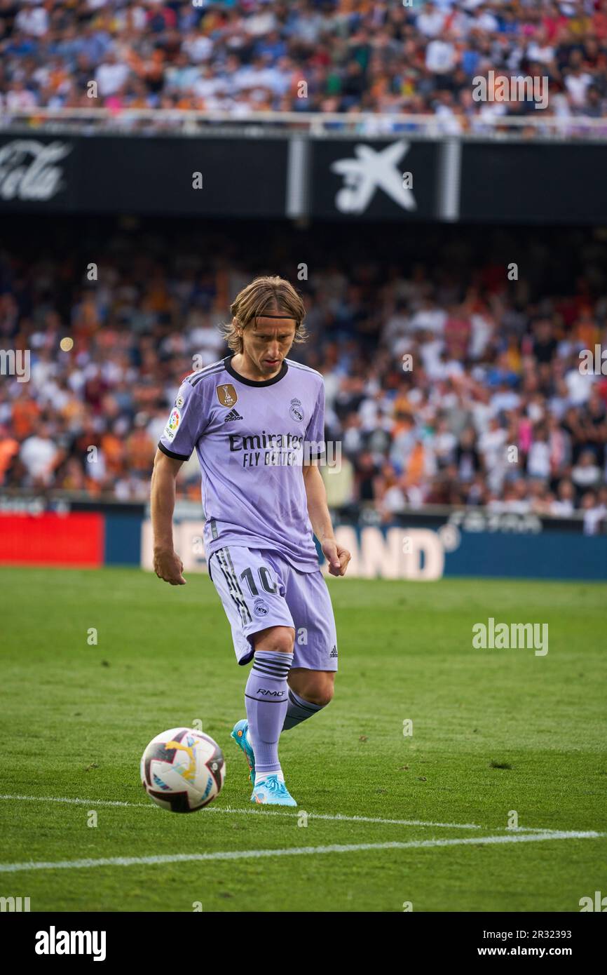Luka Modric of Real Madrid CF in action during the Headline: La Liga ...