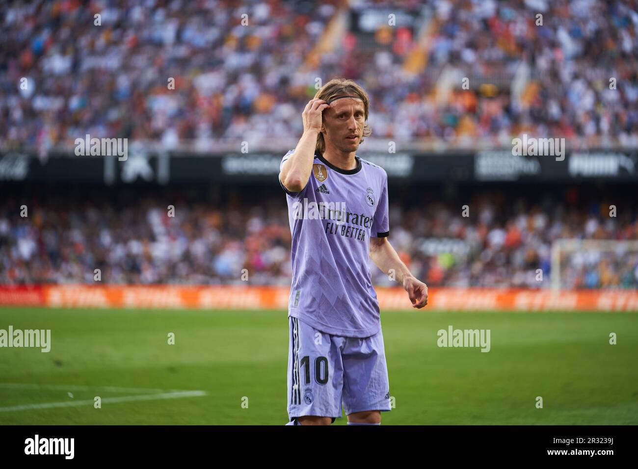Luka Modric of Real Madrid CF in action during the Headline: La Liga ...