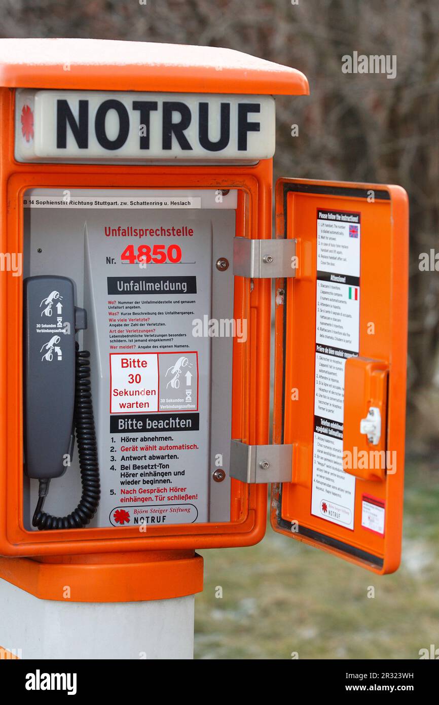 Sos notrufsaeule hi-res stock photography and images - Alamy