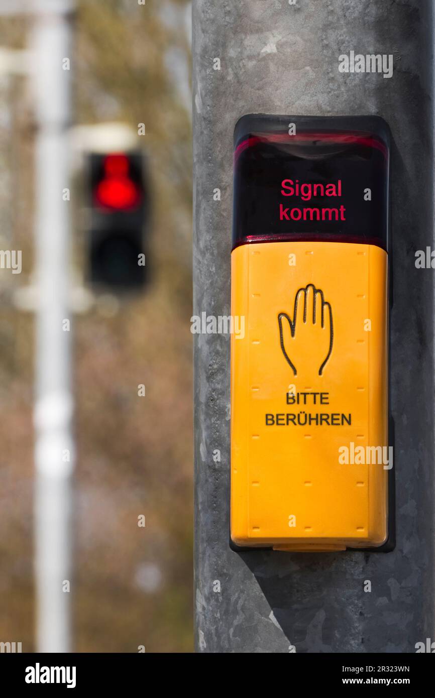 Pedestrian traffic light Stock Photo - Alamy