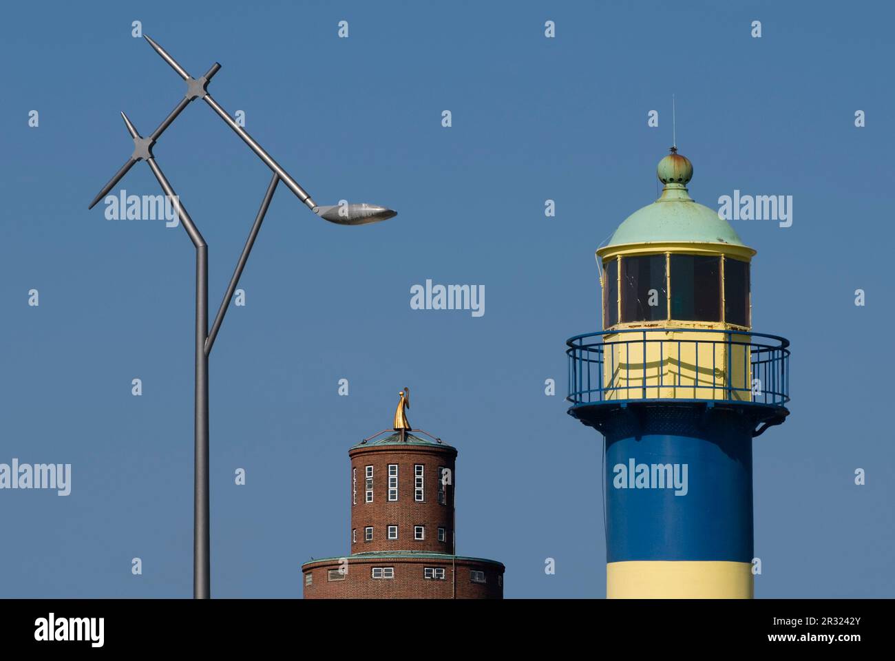 EckernfÃ¶rde lighthouse and round silo Stock Photo - Alamy