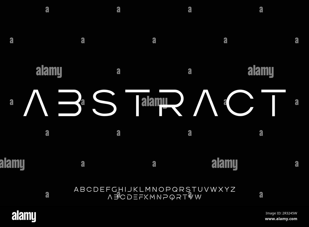 Modern abstract font Stock Vector Images - Alamy
