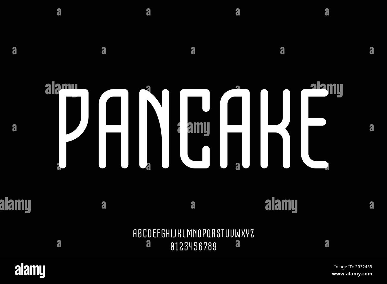 Unique and soft rounded display font vector illustration Stock Vector ...