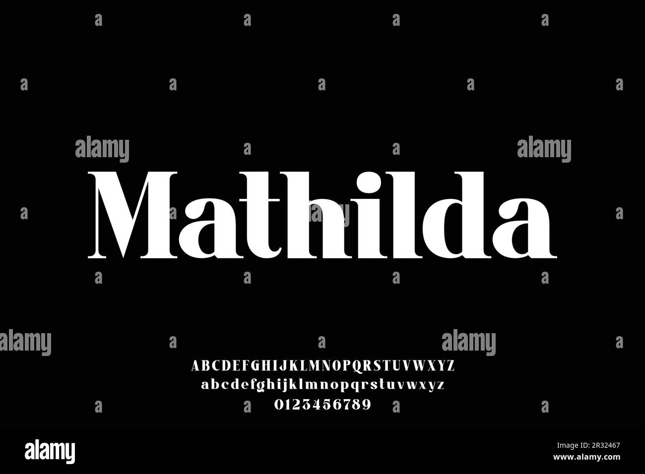 Unique and elegant serif font vector for headline, logo and branding ...