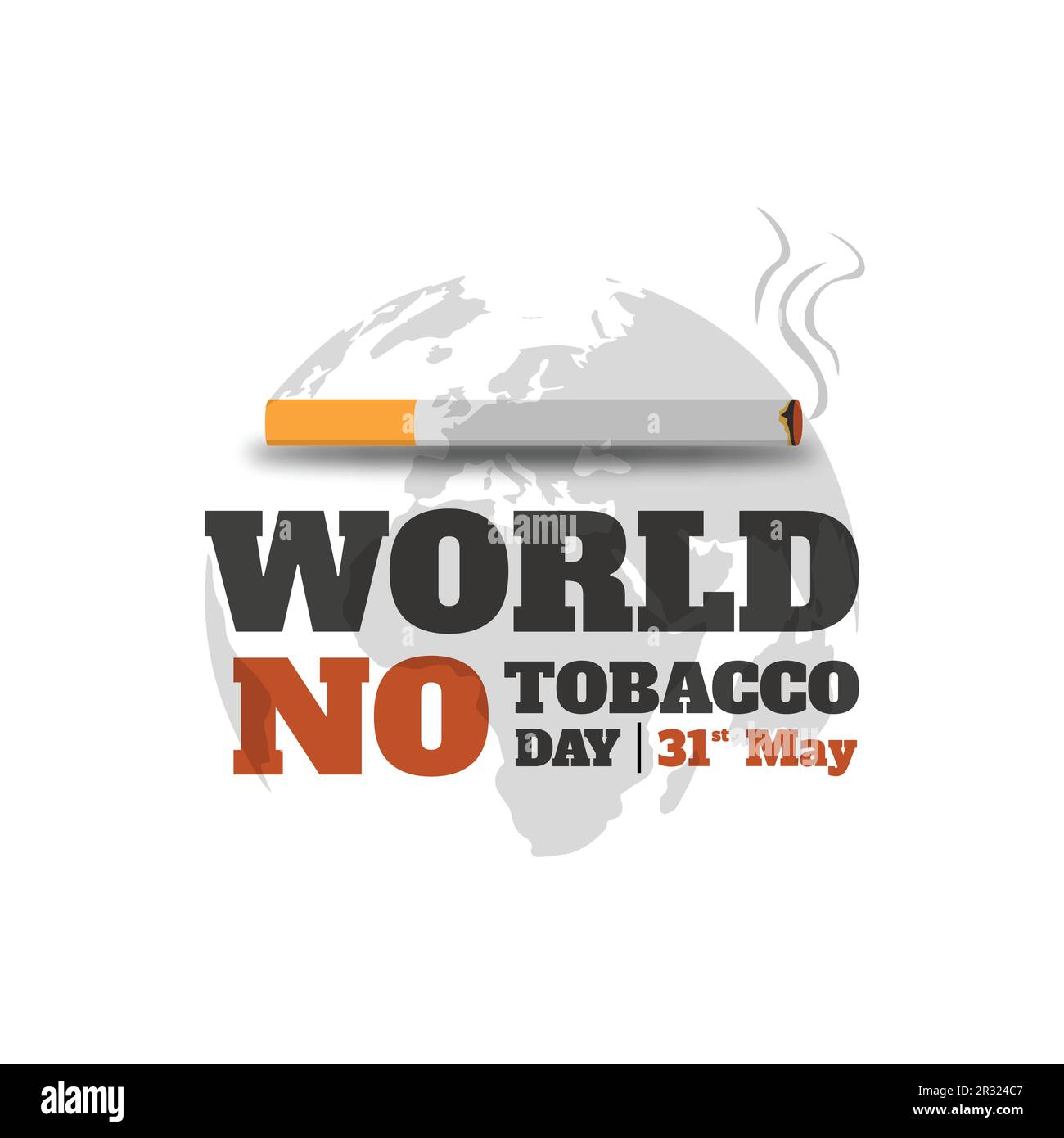 World no tobacco day vector image. Vector illustration, poster or ...