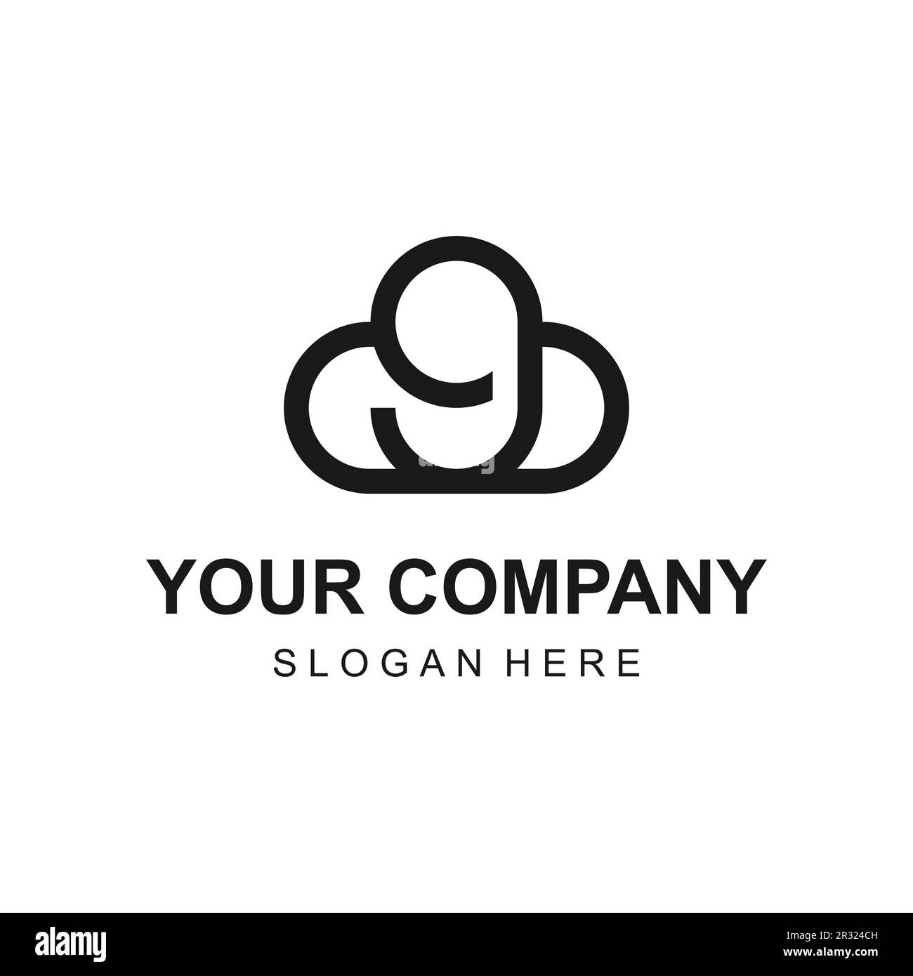 Modern letter g cloud shape logo design vector Stock Vector Image & Art - Alamy