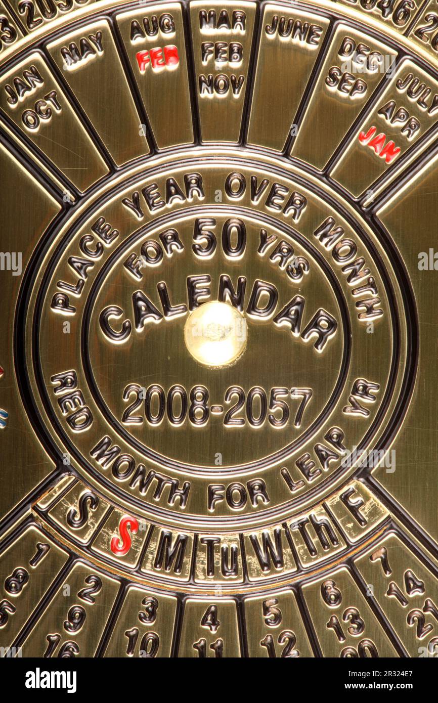 Bronze calender hi-res stock photography and images - Alamy