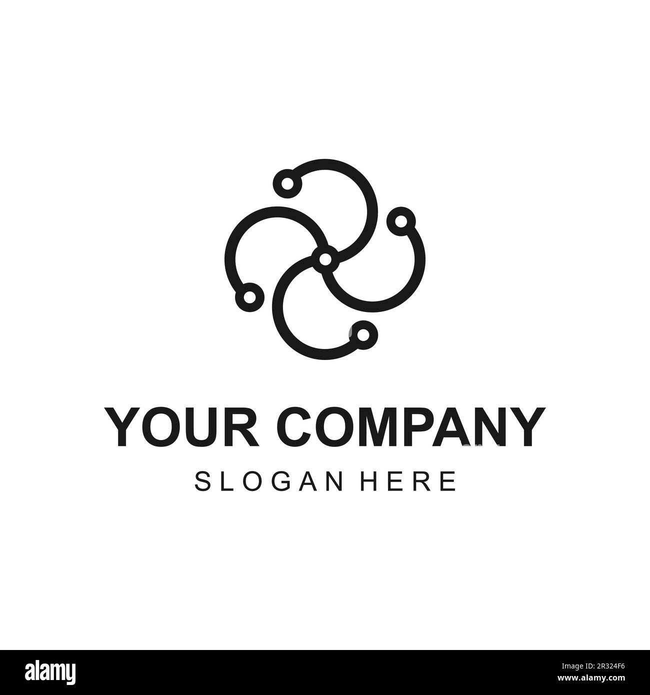 Linear Technology Logo Development Of Technology Black And White Stock