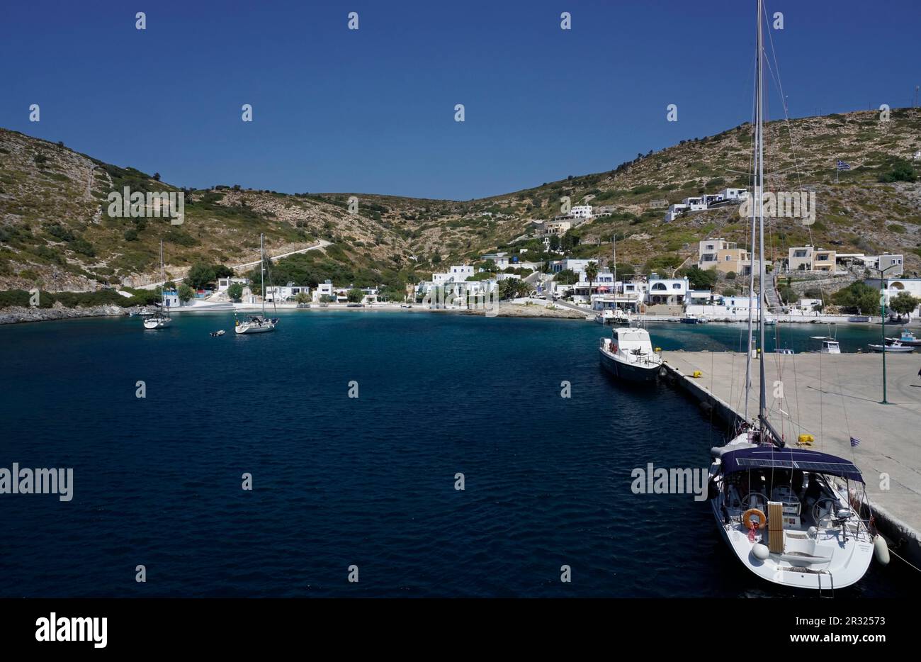 Port of Agathonisi island Southern Aegean Sea, Dodecanese Archipelago ...