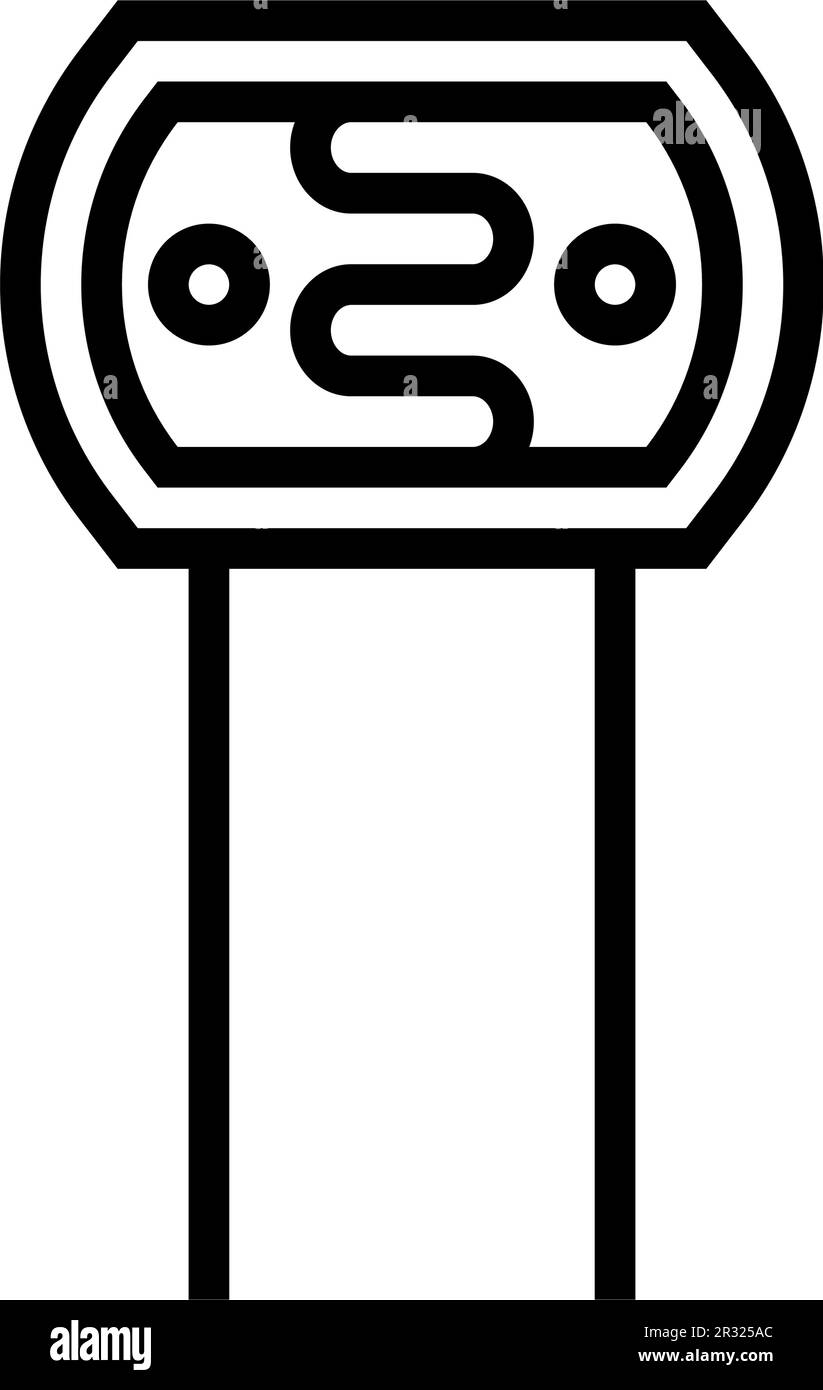 photoresistor electronic component line icon vector illustration Stock ...
