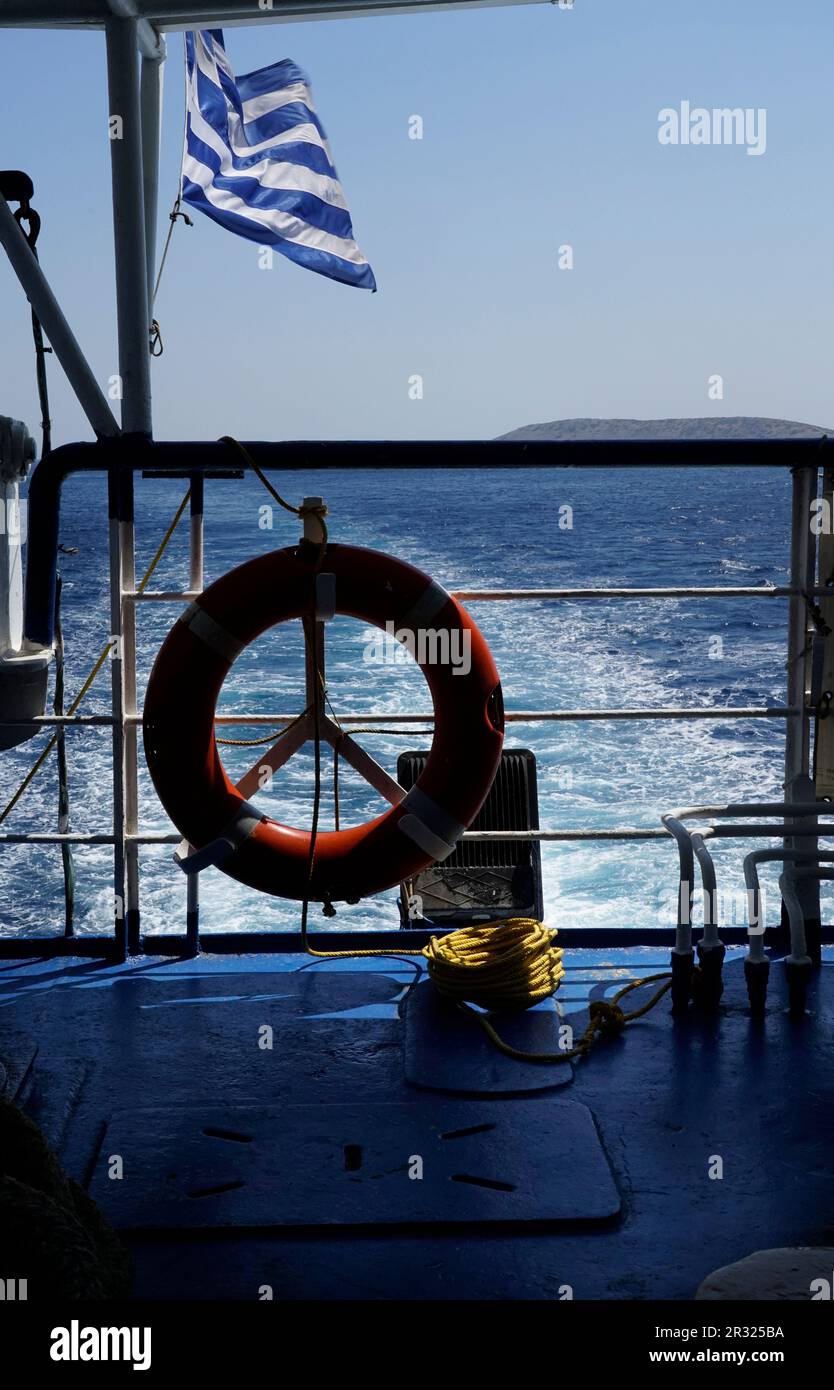 Agathonisi island Southern Aegean Sea, Nisos Kalymnos ship, Dodecanese ...
