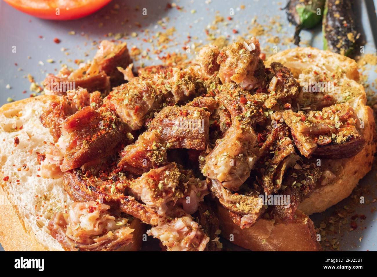 Turkish Street Food Stuffed Mussels with Lemon - Midye Dolma Stock ...