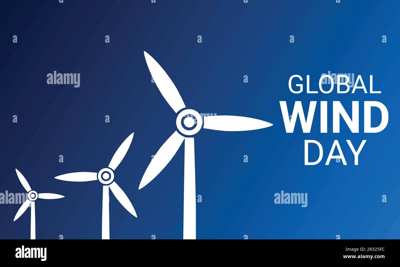 Global Wind Day vector illustration. Holiday concept. Template for ...