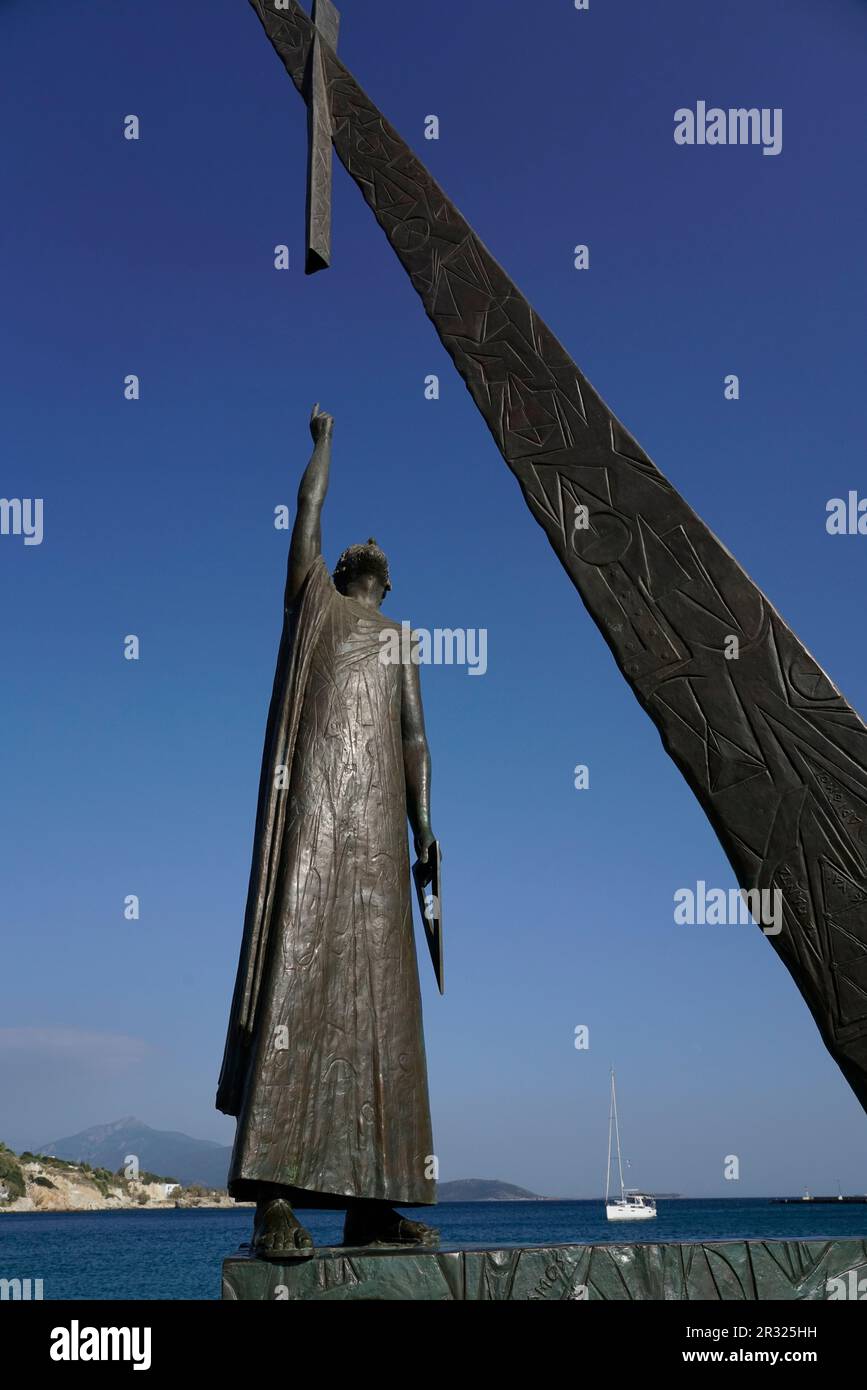 Monument to Pythagoras Greek philosopher and mathematician, Samos ...