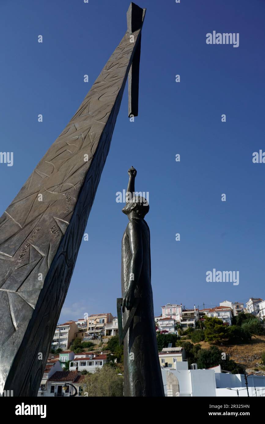 Monument to Pythagoras Greek philosopher and mathematician, Samos ...