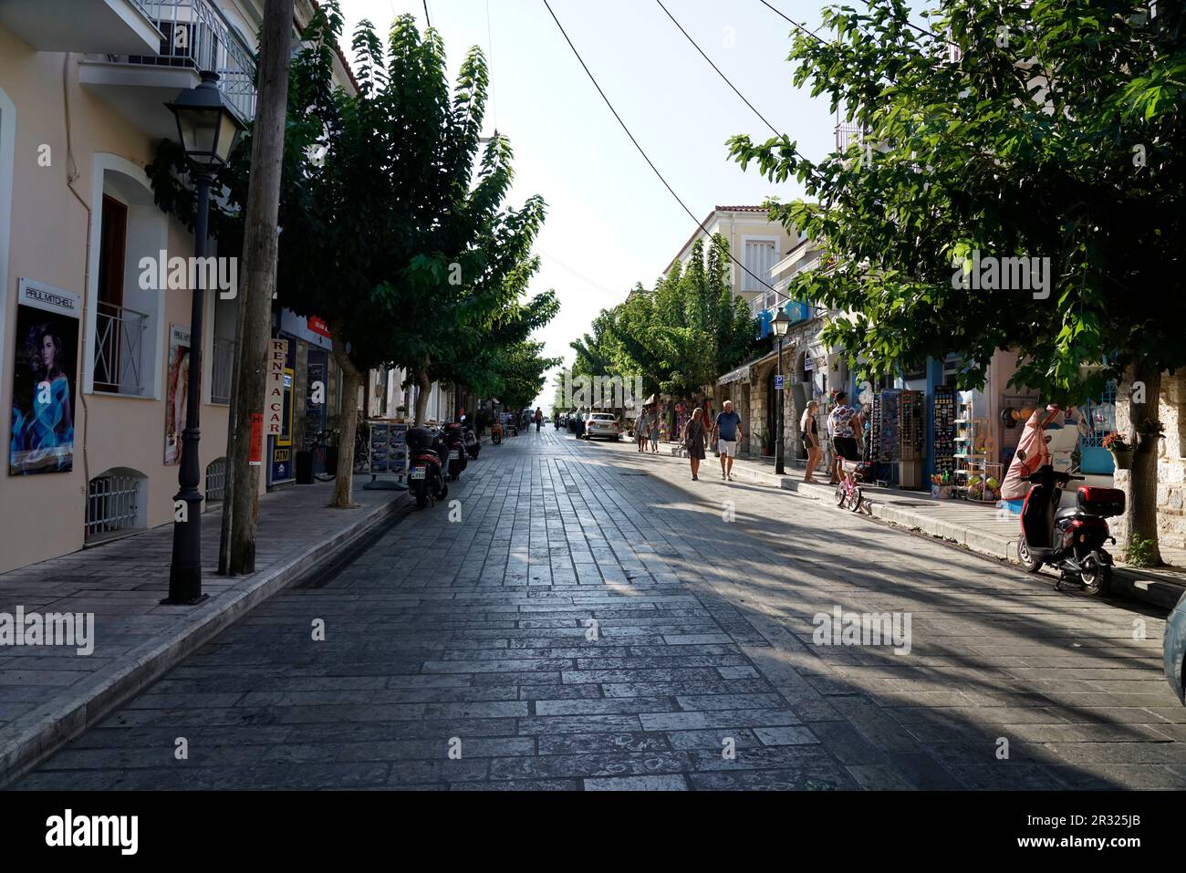 Main street, Logotheti street, Samos Pythagorion, Southern Aegean Sea ...