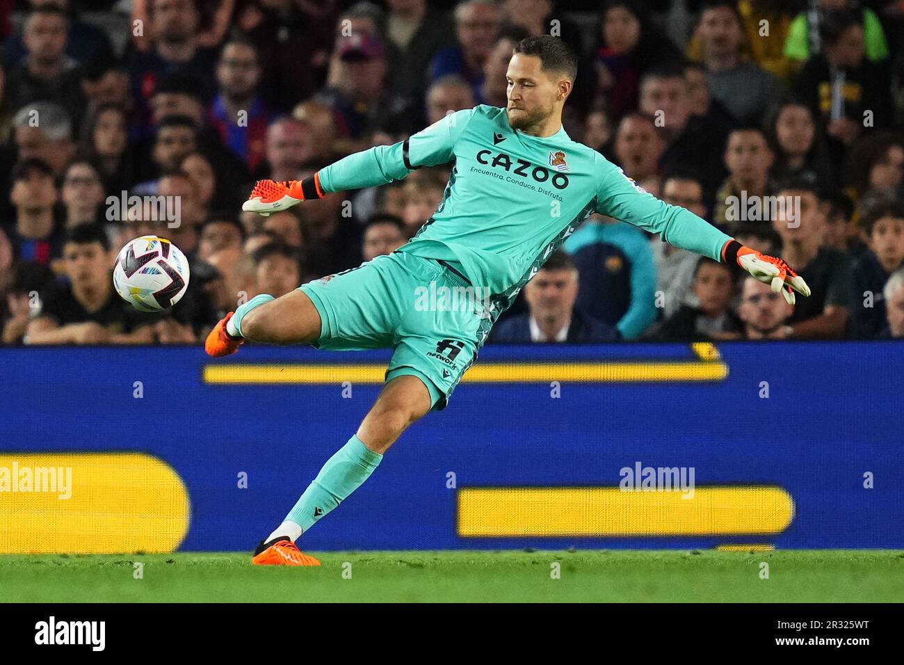 Alejandro Remiro of Real Sociedad during the La Liga match between FC ...