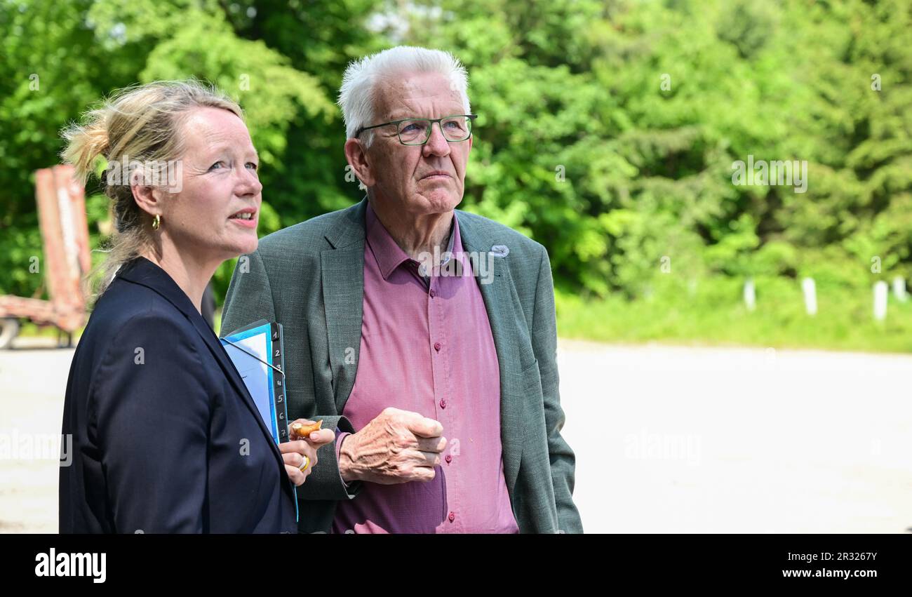 22 May 2023, Baden-Württemberg, Sulzbach-Laufen: Thekla Walker (Bündnis ...