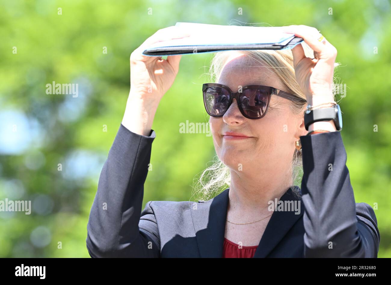 22 May 2023, Baden-Württemberg, Sulzbach-Laufen: Thekla Walker (Bündnis ...