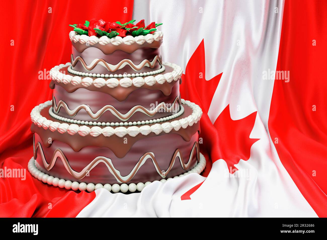 Canada flag cake hi-res stock photography and images - Alamy