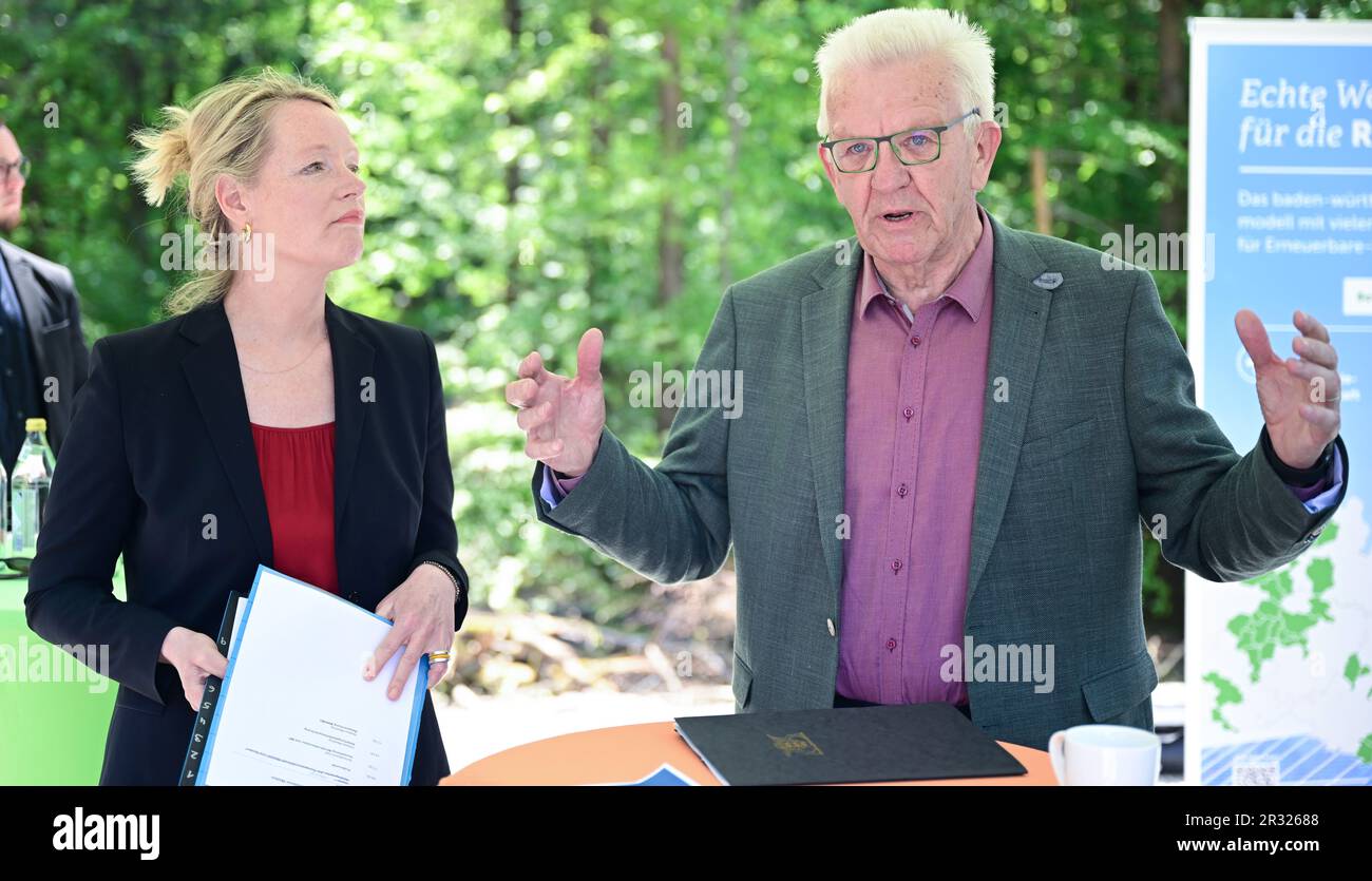 22 May 2023, Baden-Württemberg, Sulzbach-Laufen: Thekla Walker (Bündnis ...