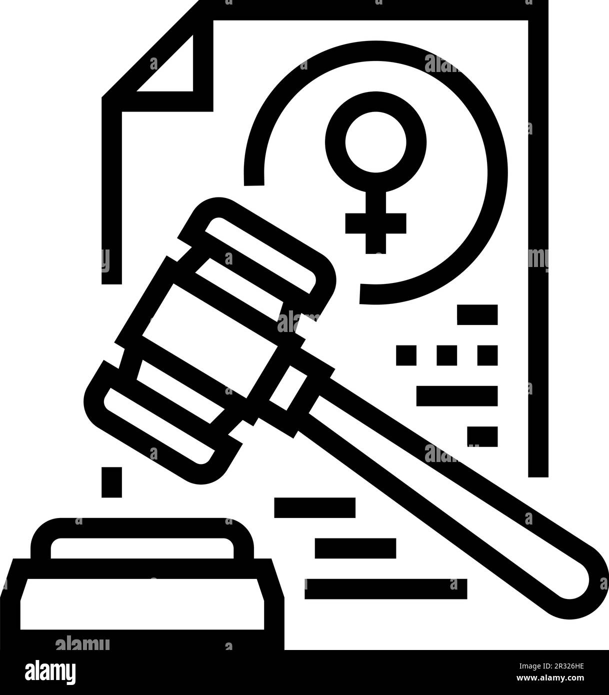 womens rights feminism woman line icon vector illustration Stock Vector ...